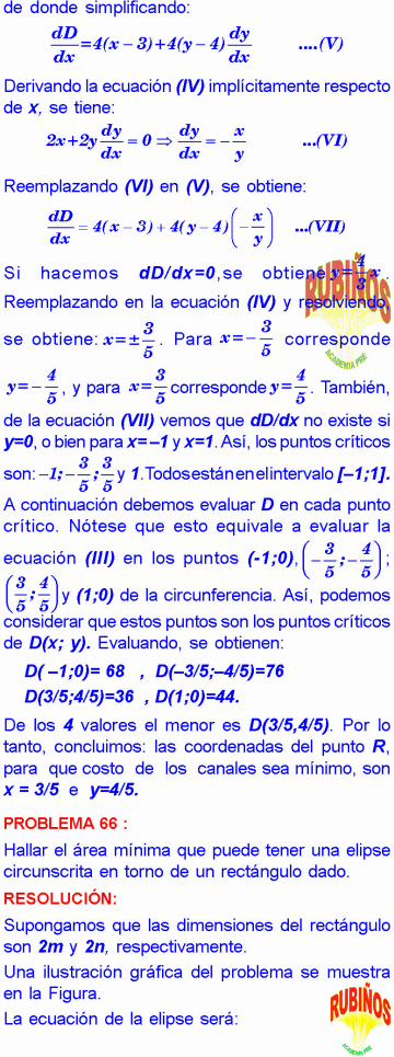 APLICACIONES DE LAS DERIVADAS EJERCICIOS RESUELTOS DE CÁLCULO Y ANÁLISIS MATEMÁTICO PDF