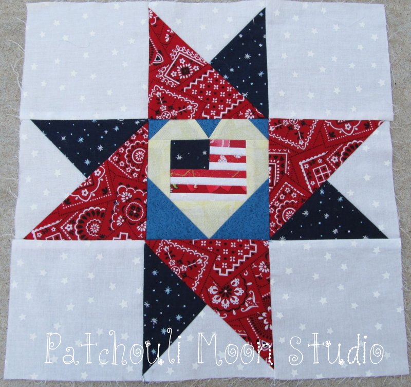 Patchouli Moon Studio: Red, White & Blue Blocks