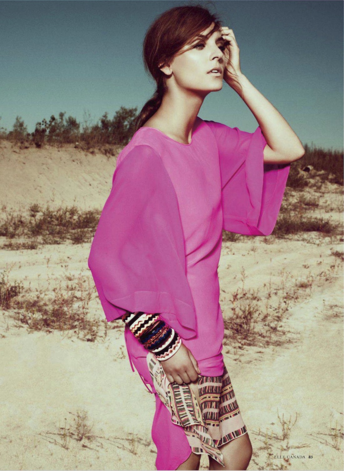 in the desert heat: elyse saunders by jean-claude lussier for elle ...