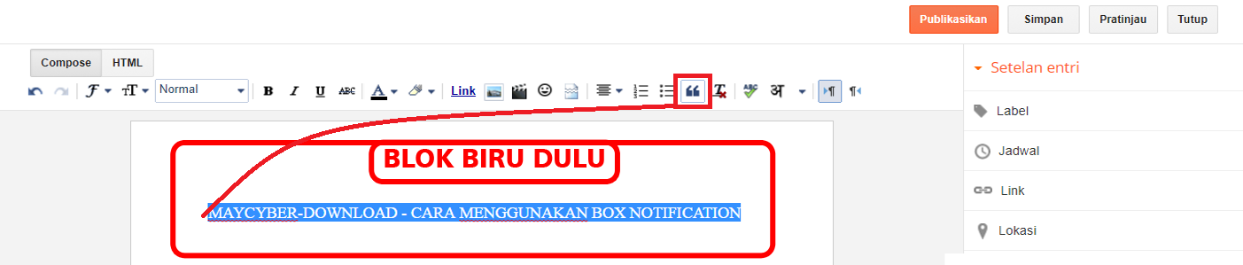 Cara Membuat Boxes Notification atau Kotak Catatan di Blogger ...