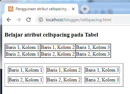 Mengenal atribut Border, Cellpadding dan Cellspacing pada tabel HTML - Zikri Tekno