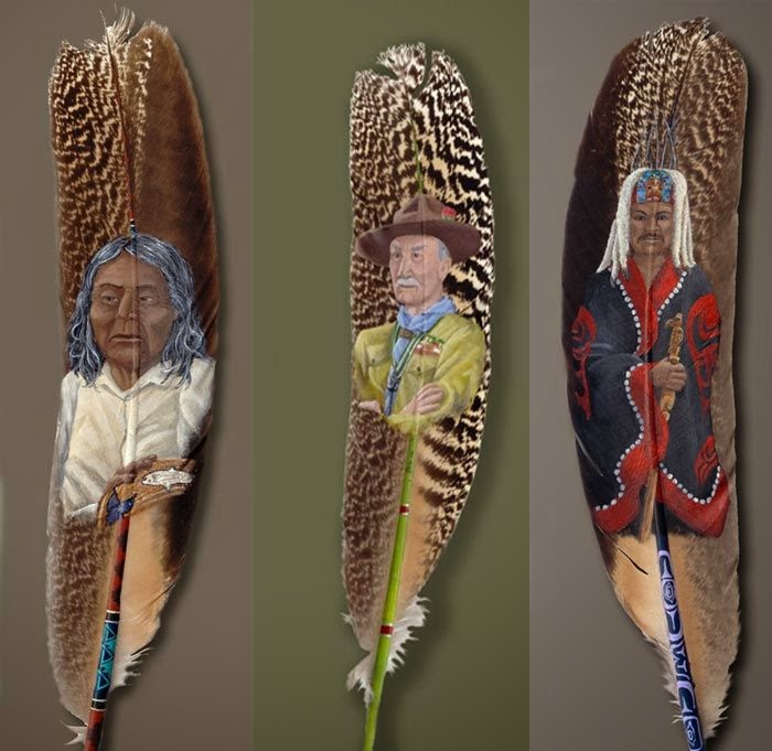 Birding For Pleasure: Bird Feather Paintings