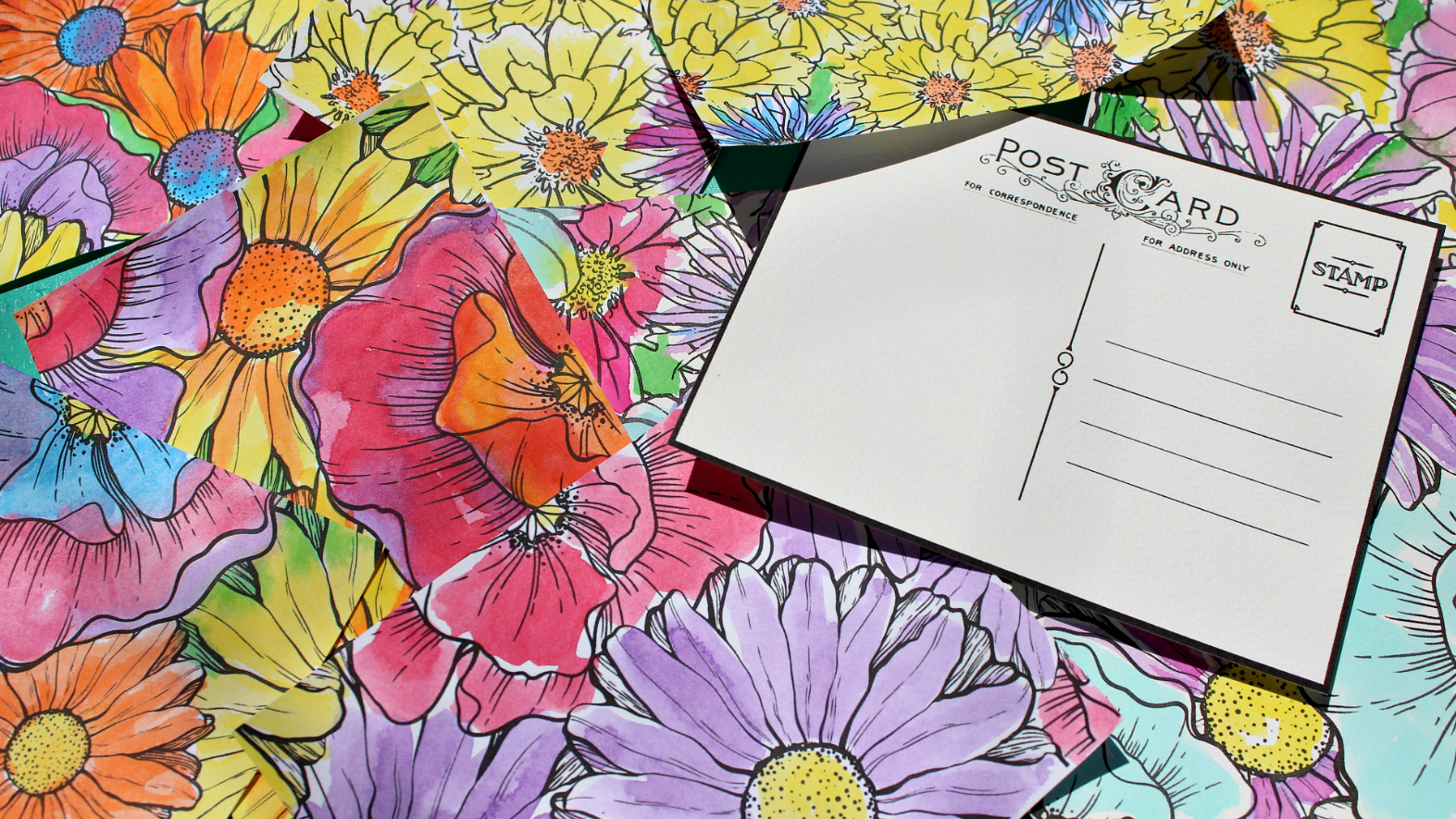 Mark Montano: Watercolor Postcard Pages and Postcard Templates