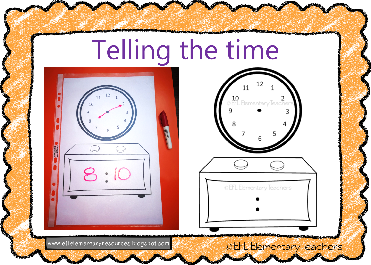 EFL Elementary Teachers: Telling the time for ESL Learners