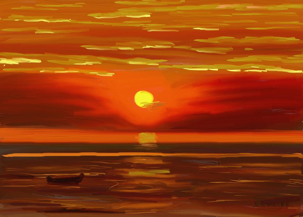 Paisaje con temperas con sol - Imagui