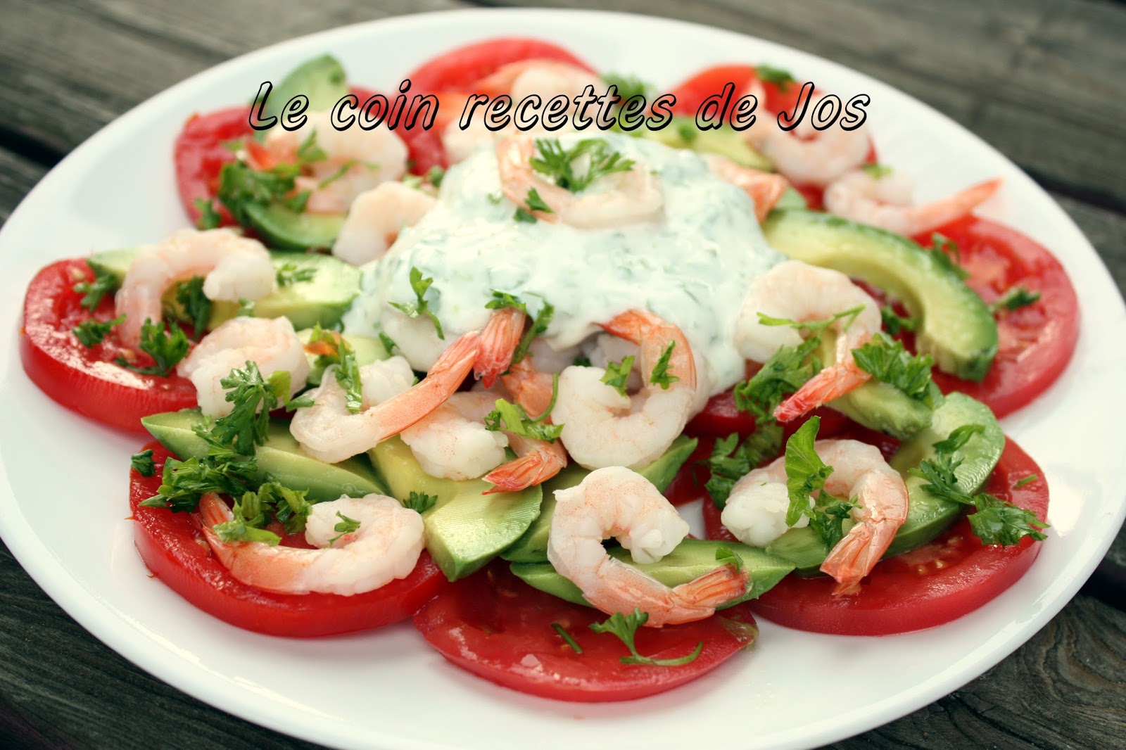 Le coin recettes de Jos: SALADE D'AVOCAT, CREVETTES ET TOMATES