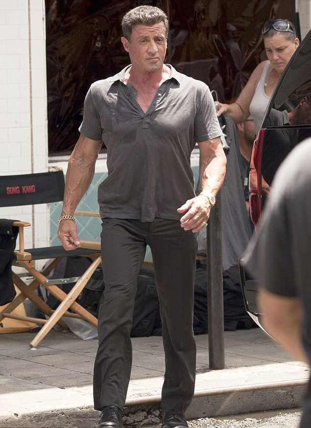 Tough guy! Sylvester Stallone toned physique in his latest film Bullet ...