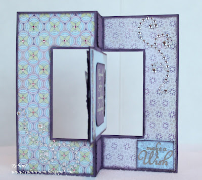 Robin's Room: Swing Fold Card - Purple