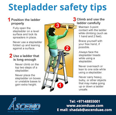 Welcome to Ascend Access System Scaffolding L.L.C: Step Ladder Safety Tips!