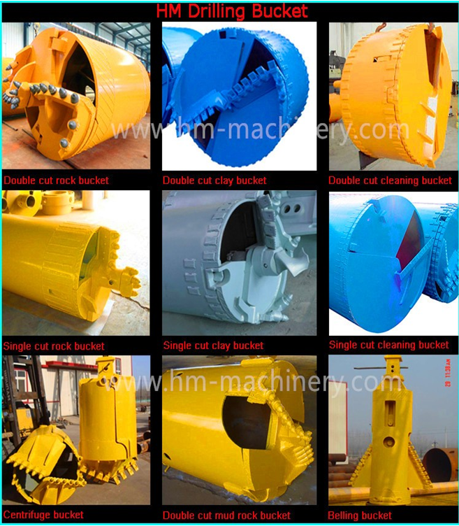 Hunan HM Machinery Co.,Ltd.: Double Cut Drilling Bucket with Cleaning ...