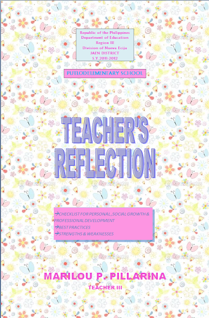 INFINITY: Front Page Sample (TEACHER'S REFLECTION)