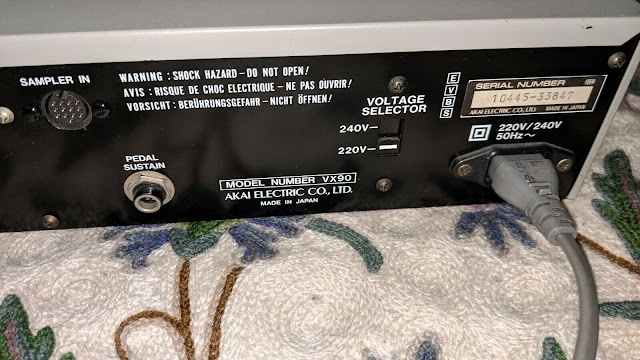 MATRIXSYNTH: Akai VX90 Rackmount Analog Synthesizer SN 10445-33847