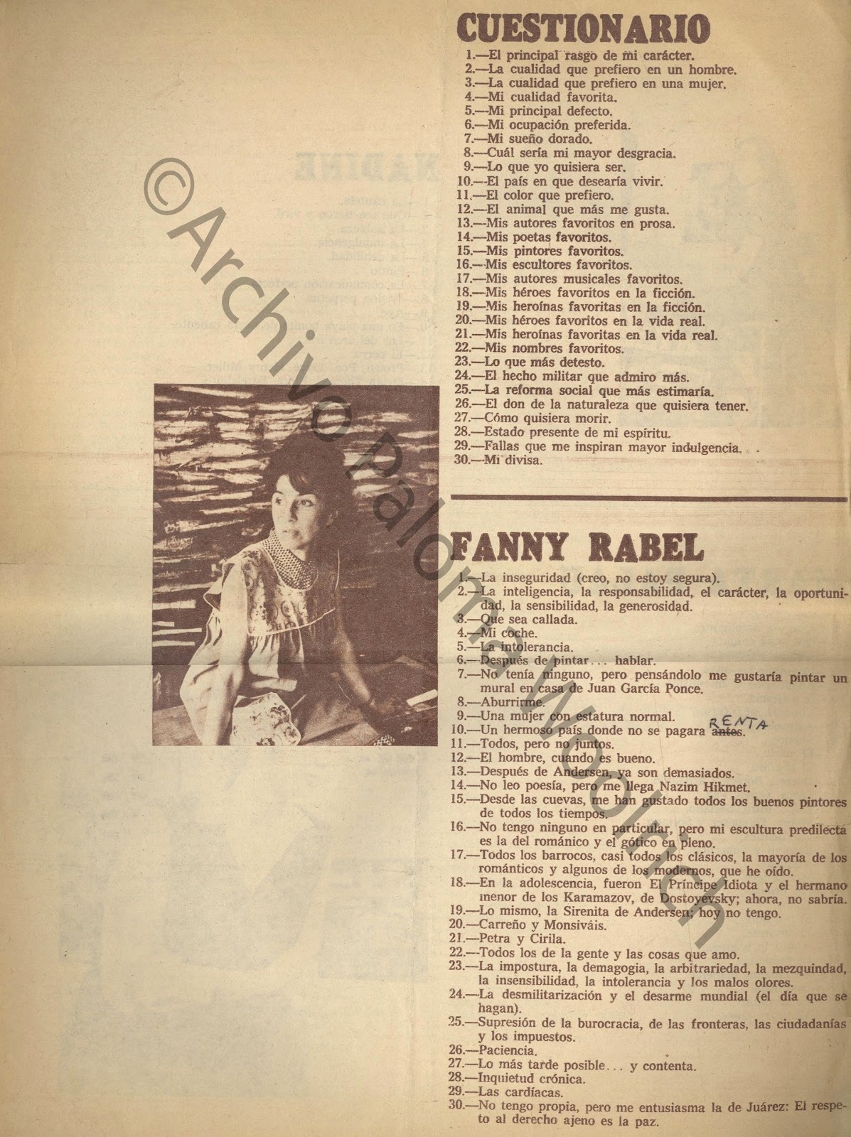 RECUPERANDO EL ARCHIVO DE FANNY RABEL
