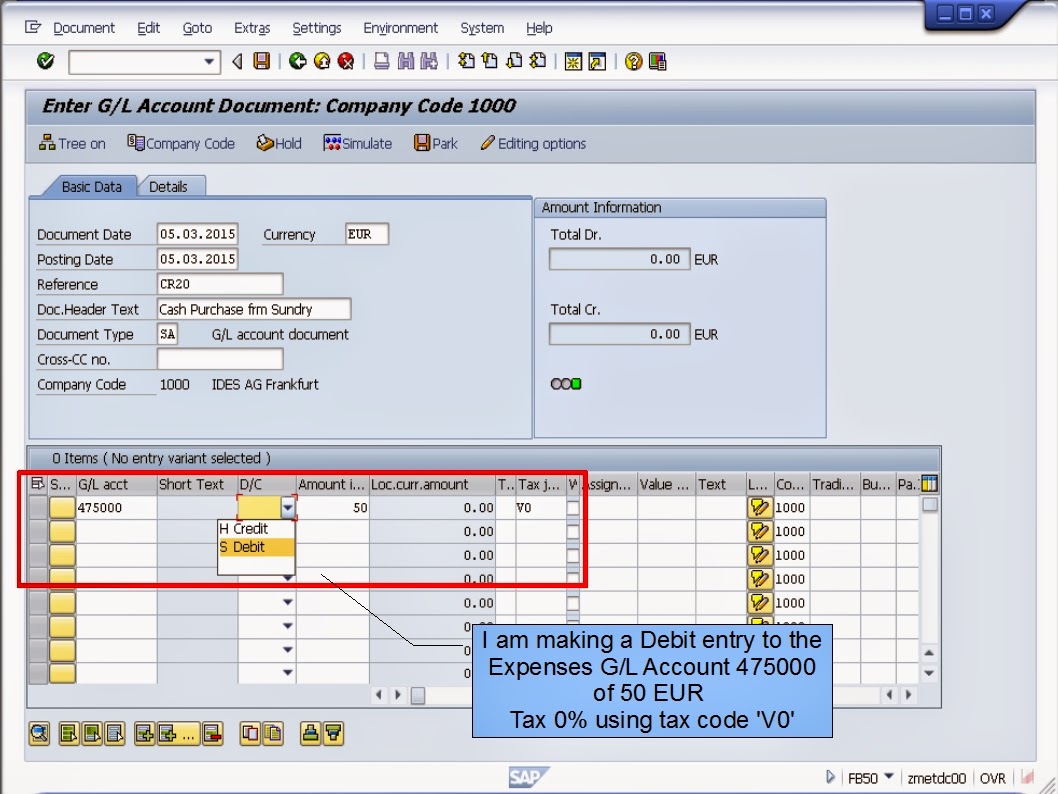 青蛙SAP分享 Froggy's SAP sharing: Step by Step SAP FI : FB50 Enter G/L ...