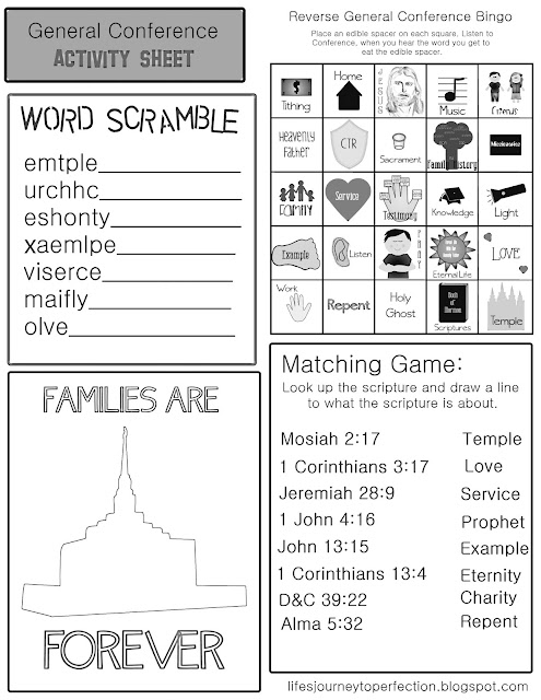 Life's Journey To Perfection: General Conference Ideas and Activities ...