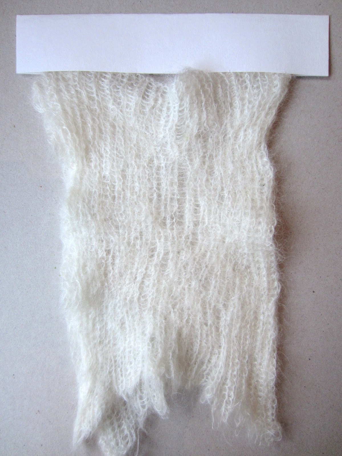 AS GOOD AS KNIT GETS: Working back into the knit samples...