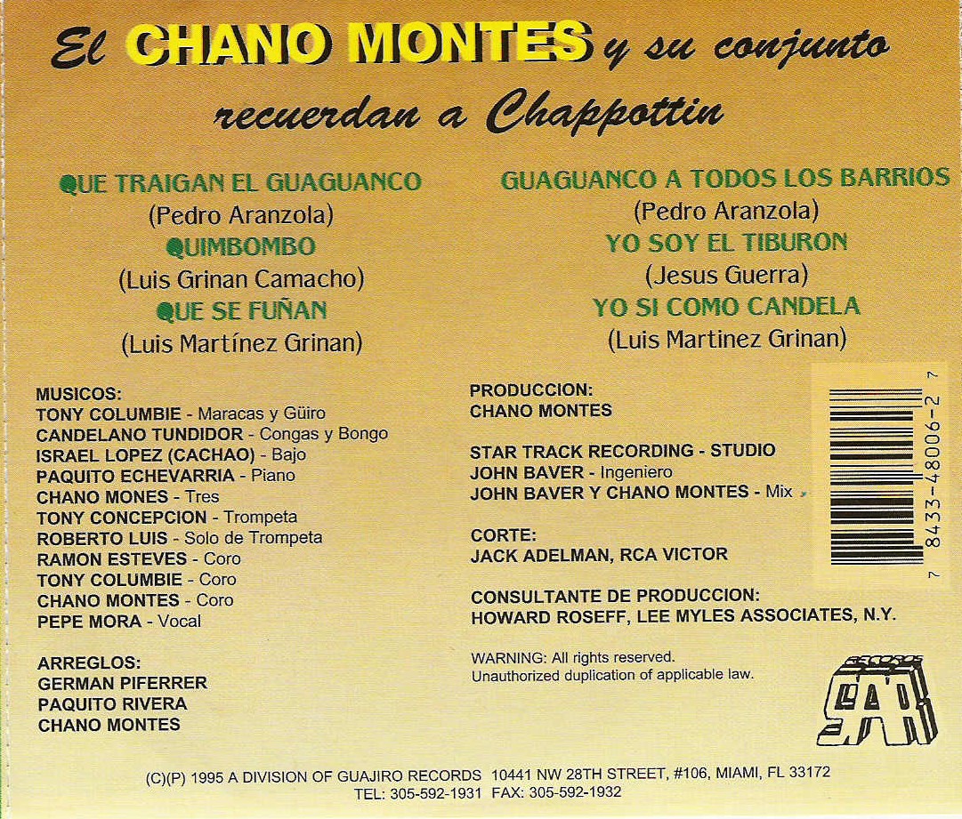 HILLARY RAMIREZ: EL CHANO MONTES Y SU CONJUNTO RECUERDAN A CHAPOTIN