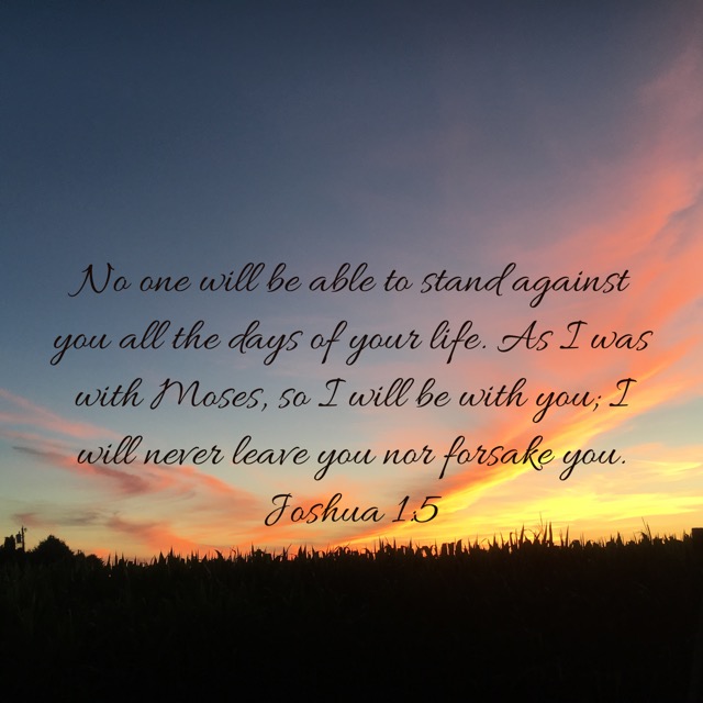 My Inspiration This Week from Reading the Bible in 90 Days - Joshua 1:5 ...