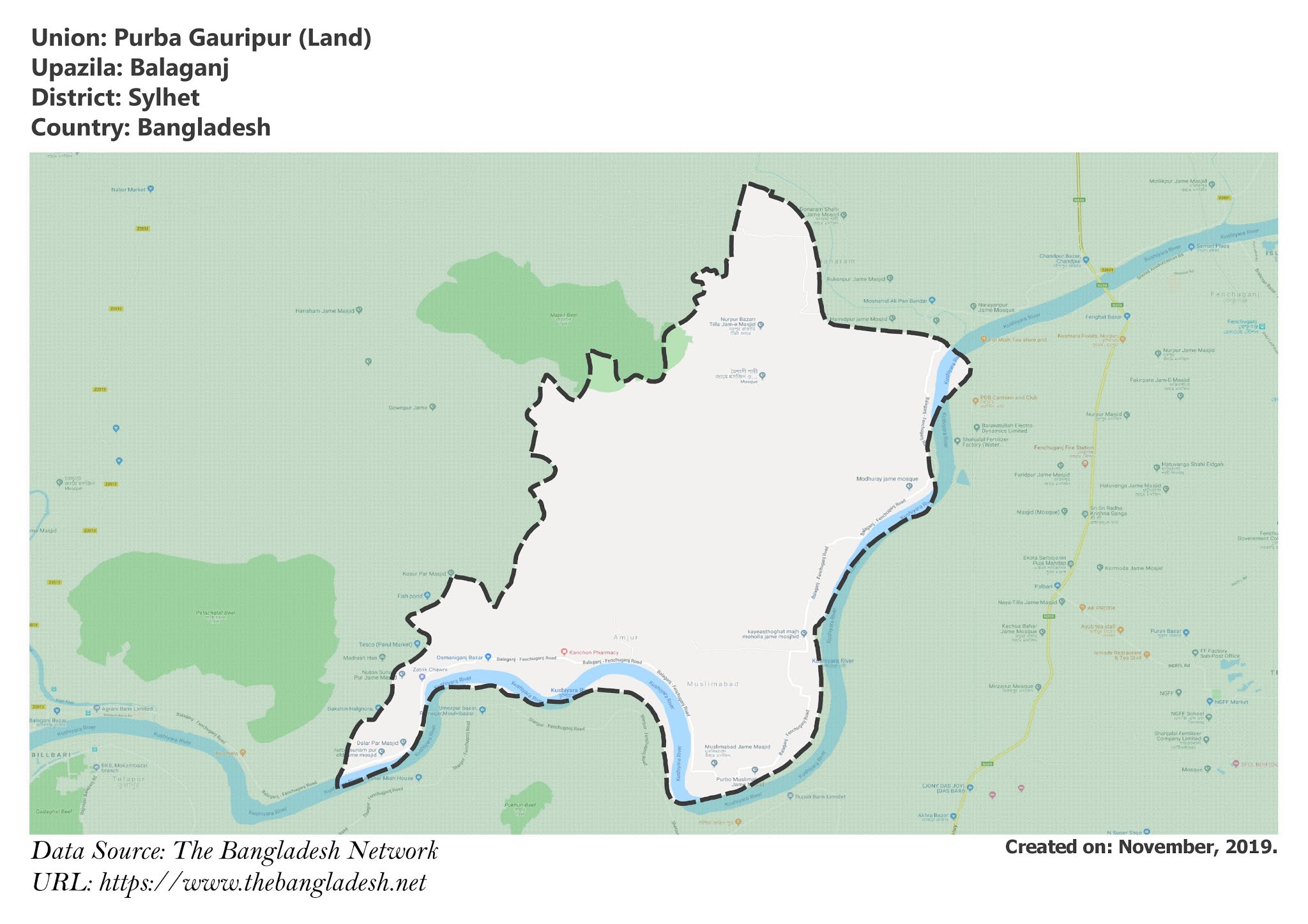 Purba Gauripur Union, Sylhet