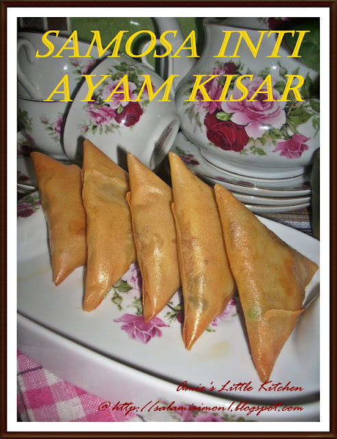 Samosa Inti Ayam Kisar - Amie's Little Kitchen