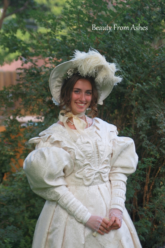Beauty From Ashes: 1830s Wedding Bonnet and Accessories