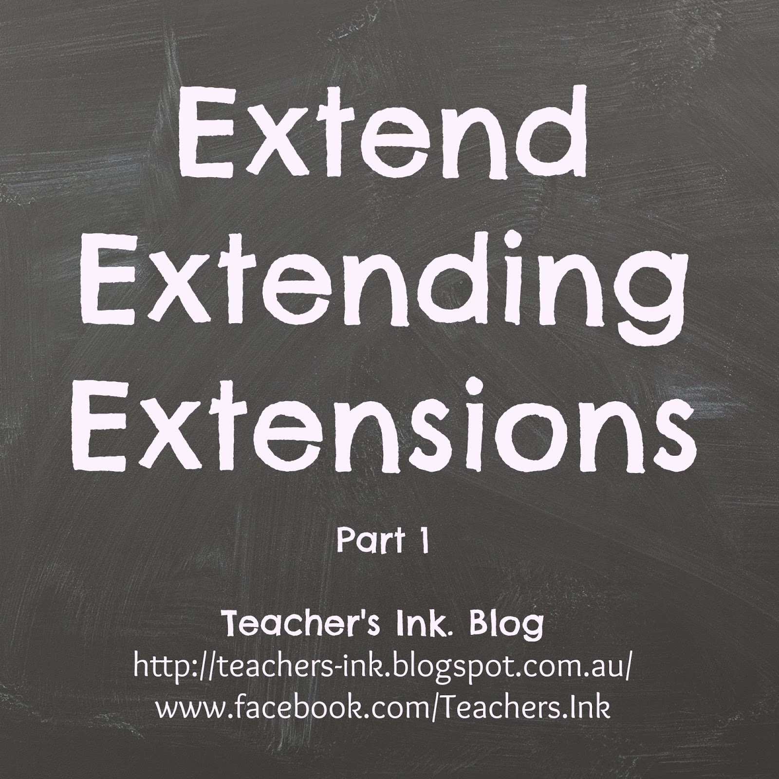 Teachers Ink EYLF Reflections: Extend Extending Extensions