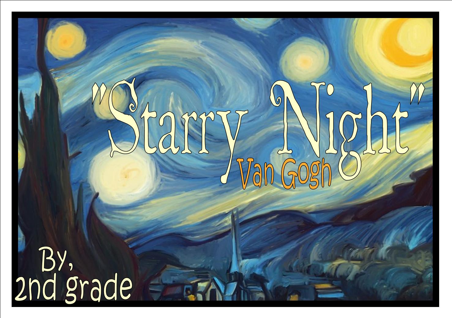 Apex Elementary Art: a very starry night...