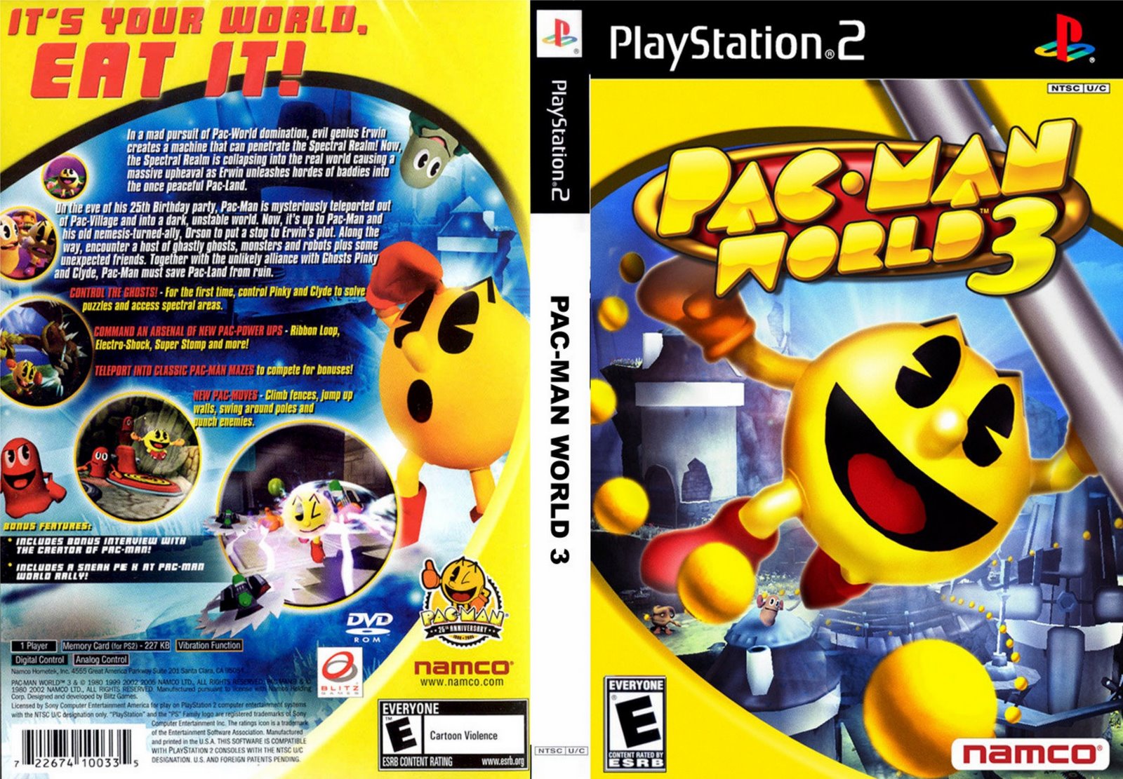 ADRENALINA JOGO DE PS2: PAC MAN WORLD 2 E 3