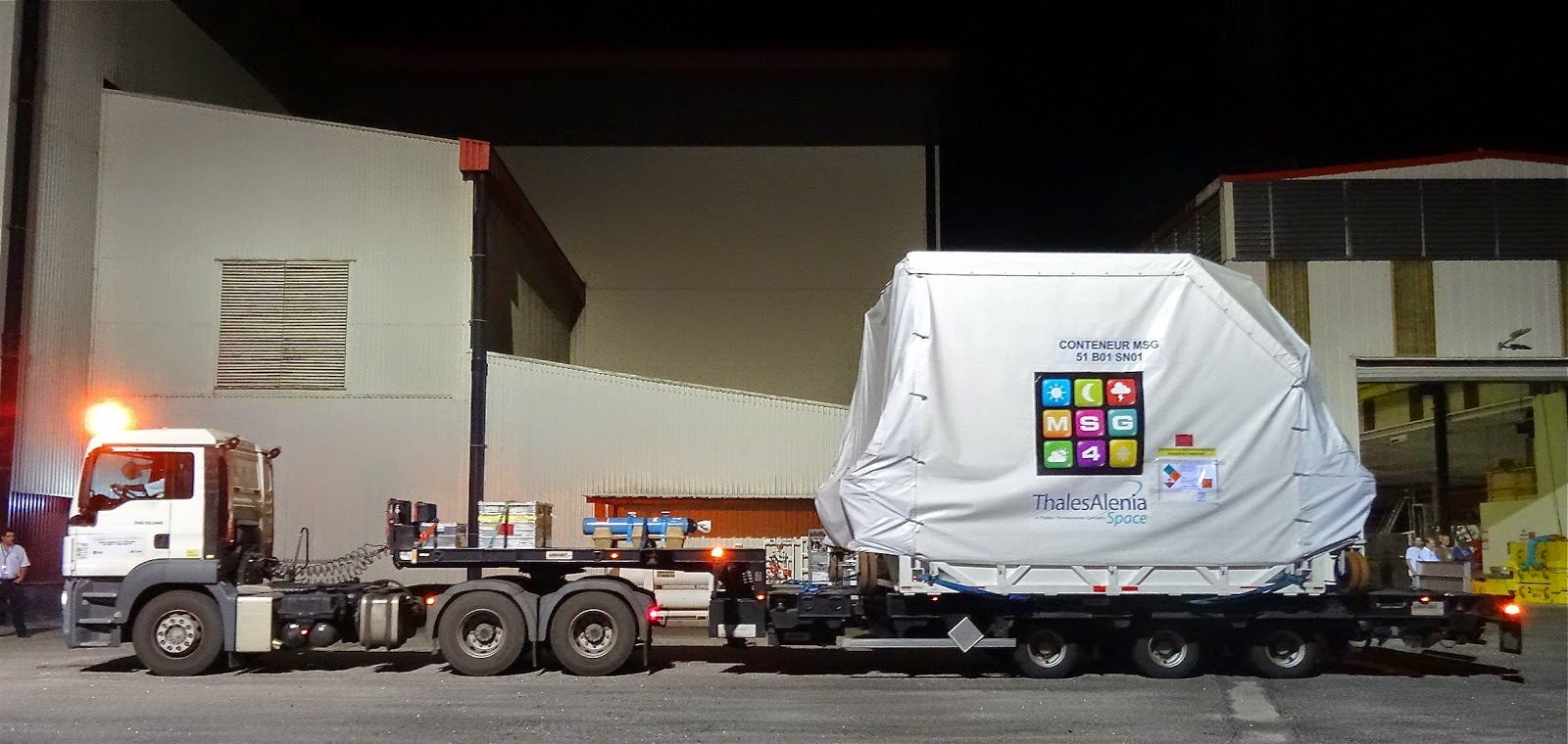 MSG-4 Launch Campaign: (C2) Unloading and transport from Cayenne ...