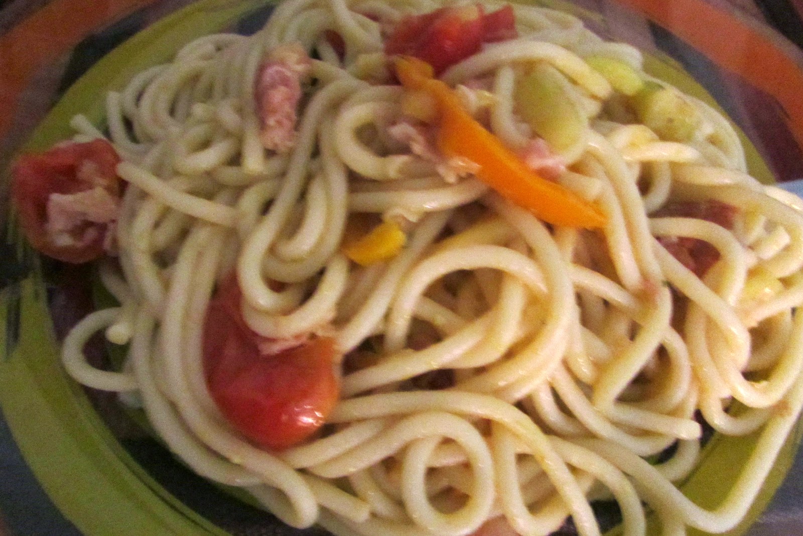 Cooking. Mio piatto saporito : Vermicelli con verdura e pancetta ...