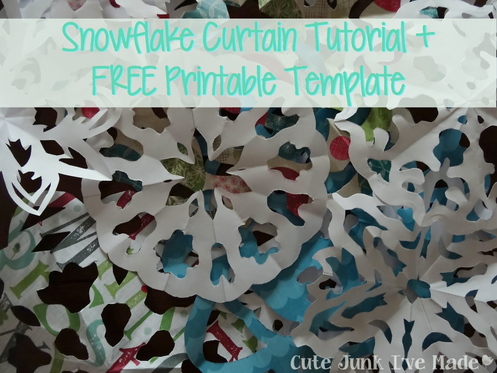 Cute Junk I've Made: Snowflake Curtain + FREE Printable Template