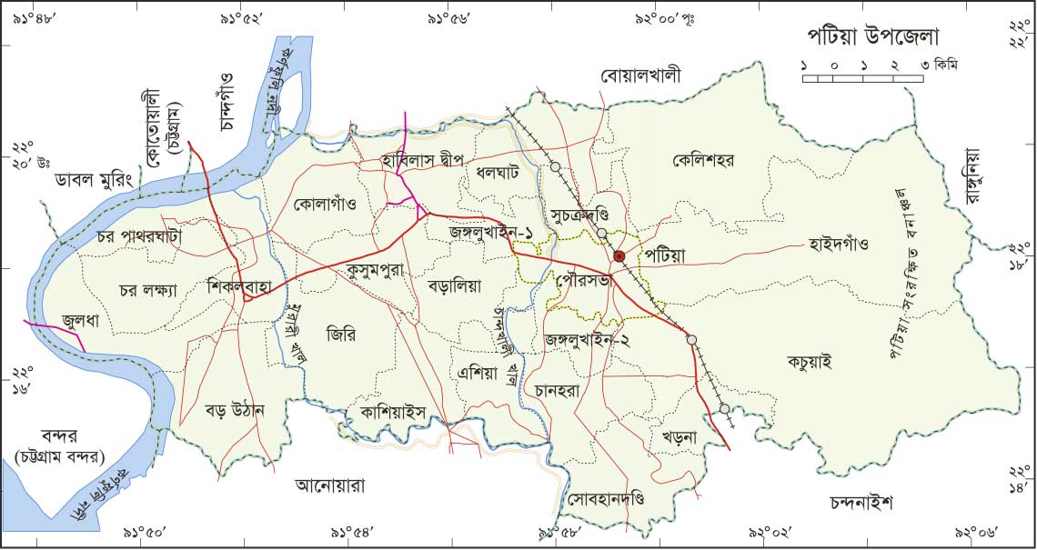 Bangladesh Map All: Patiya Upazila Map