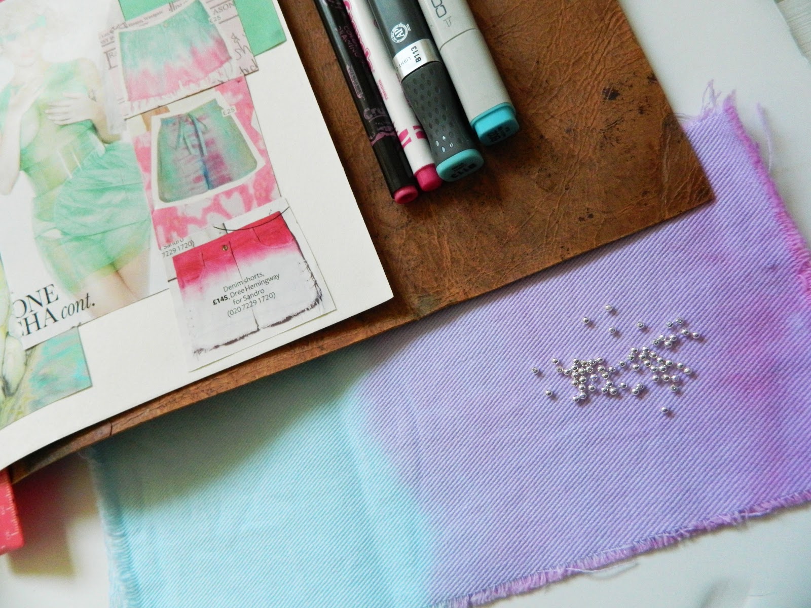 Life In Fashion: Mint Pink Sketchbook Pages
