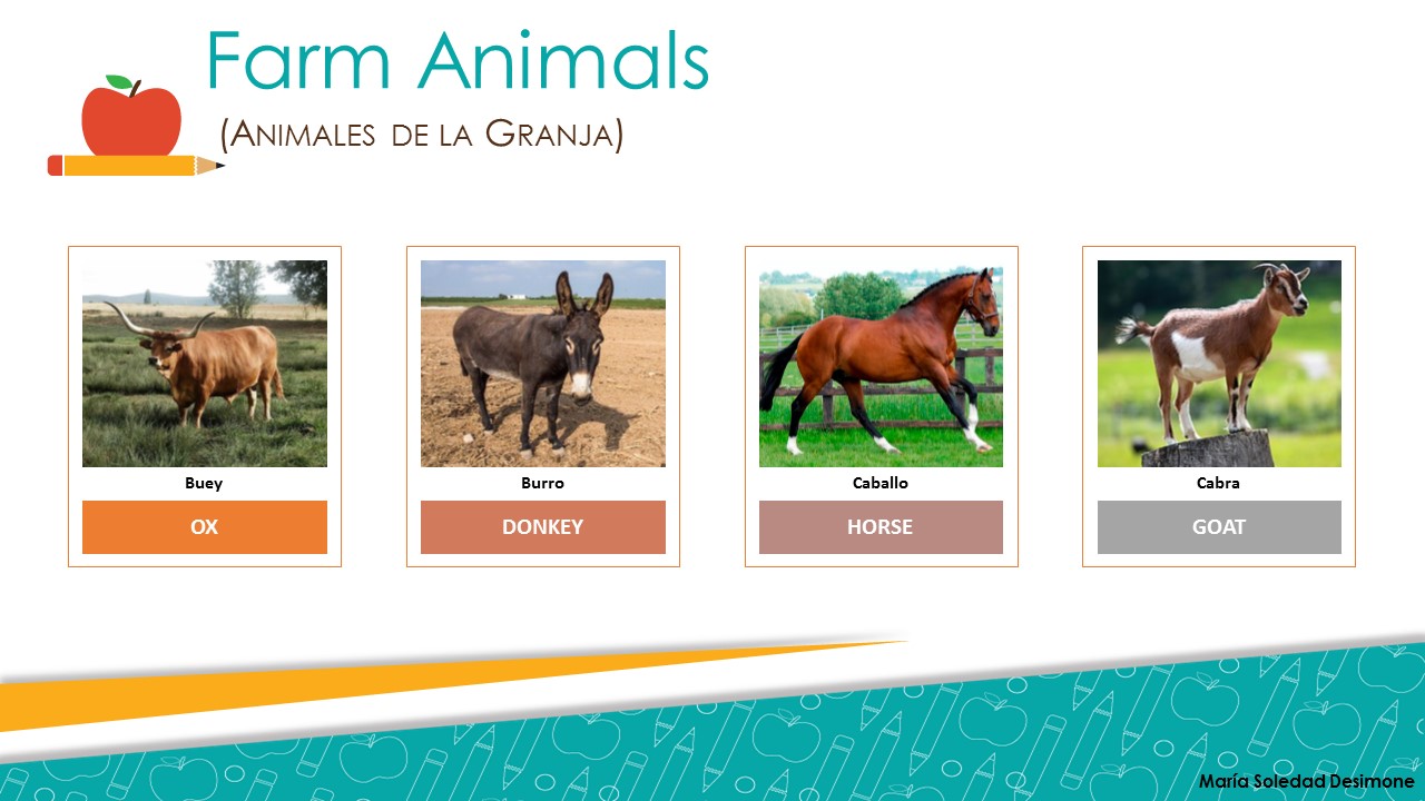 Cultura y TIC: INGLÉS. VOCABULARY. FARM ANIMALS. (ANIMALES DE LA GRANJA)