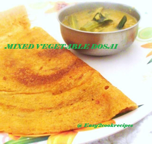 EASY2COOK RECIPES: MIXED VEGETABLE DOSA