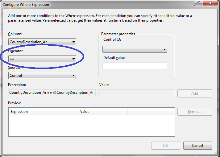 Saed Shaar Tech Blog Linq Datasource And Error Operator Incompatible With Operand Types