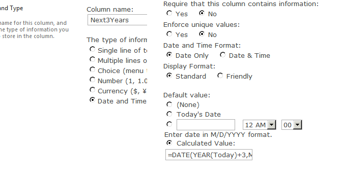 Date formula in SharePoint calculated value | DotNetSharePoint