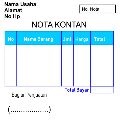 Contoh Nota Kontan Penjualan yang Baik dan Benar, Gratis!