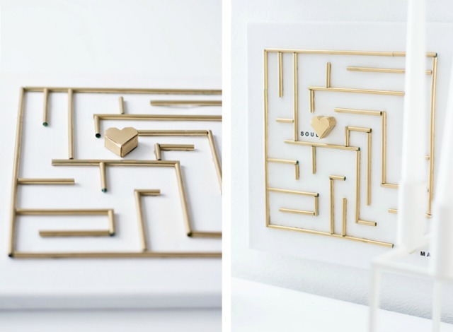 Decoración Fácil: DIY cuadro laberinto para San Valentín