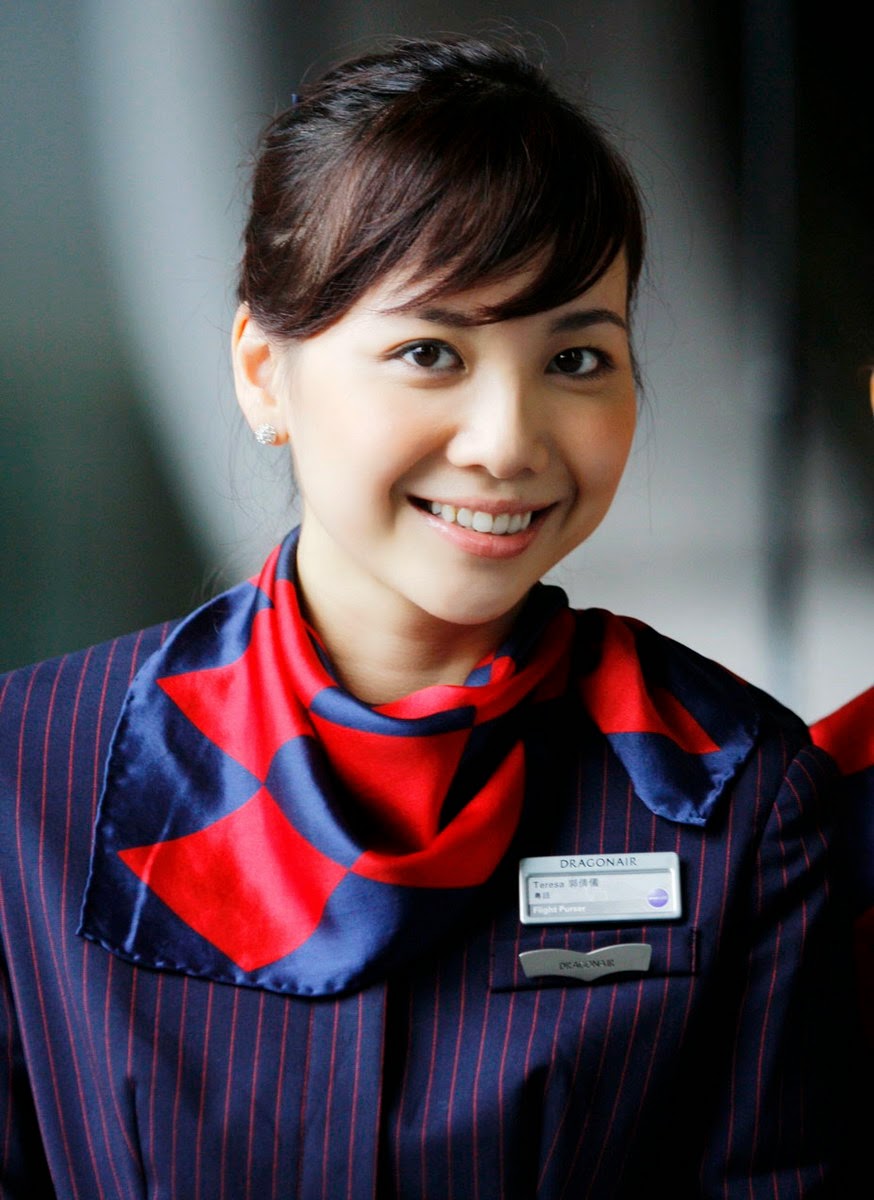 Beautiful Air Hostesses in Dragon Air ~ World stewardess Crews