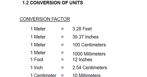 Technical Solution : CONVERSION OF UNITS