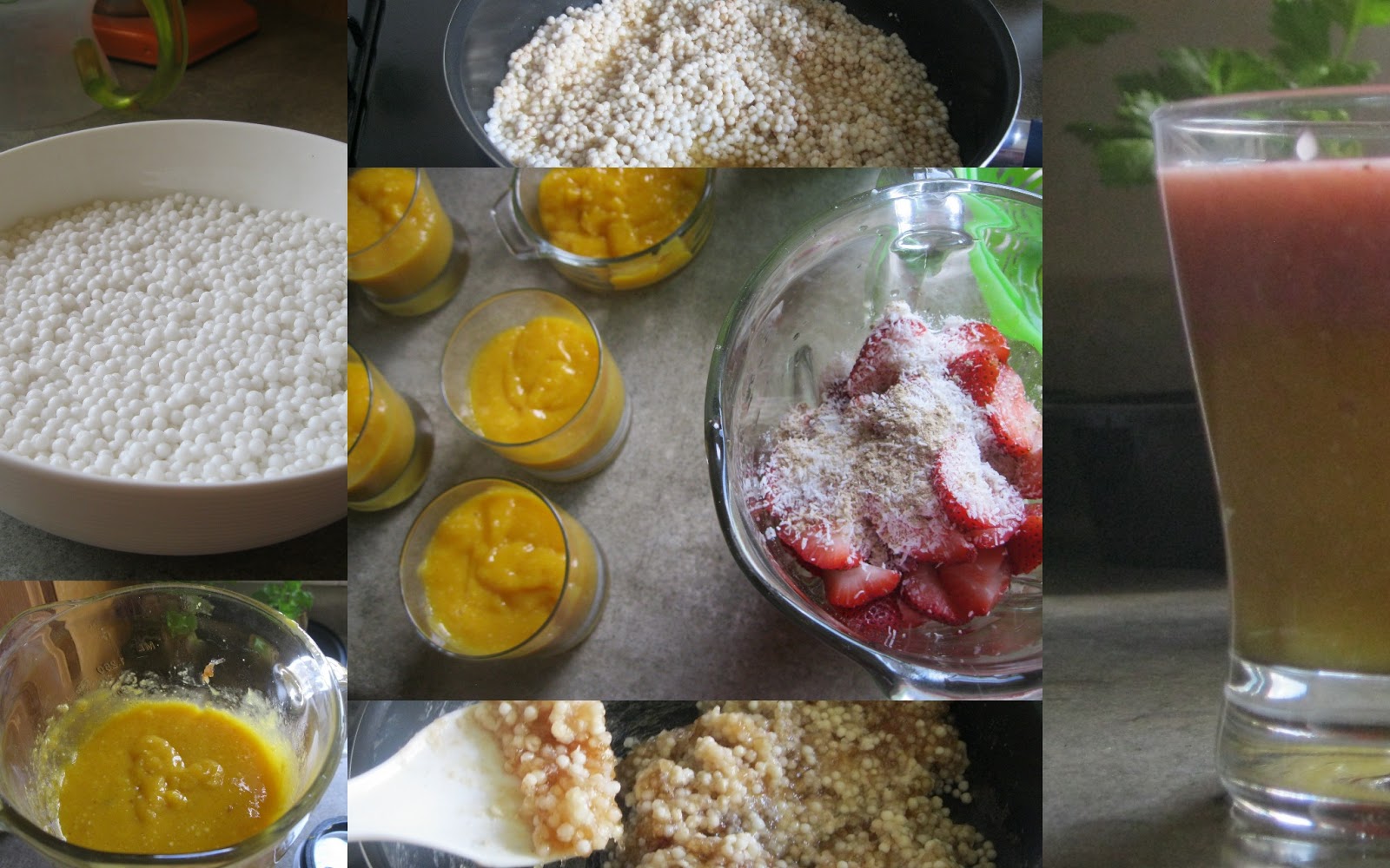 El chiltepín, la dulce cocina vegana : Tapioca de mango y fresas