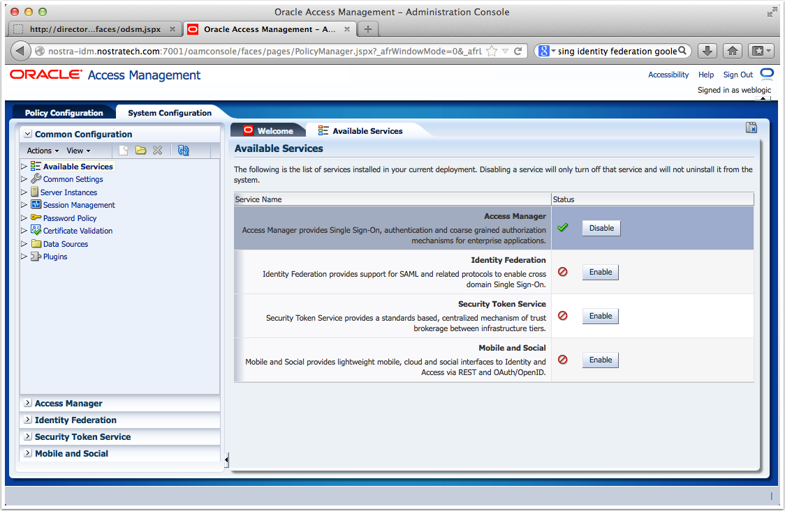 Nostra Technology: Integrasi Oracle Access Management (OAM) 11gR2 ...