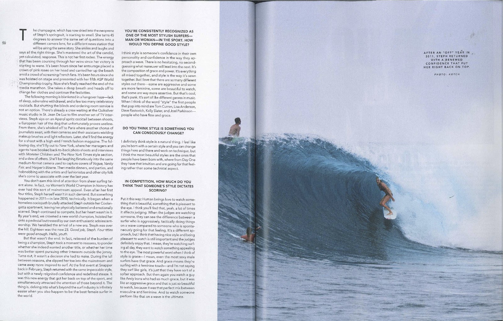Quiksilver PR: Steph in Style Issue of Surfer Mag!