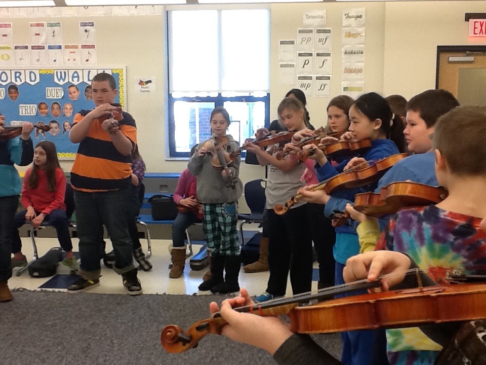 Memorial Music: 5th Grade Violin Photos