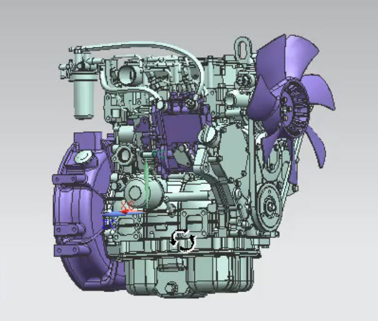 Engine Model 3D Graphics Performance NX for Mac. | Drawing and Graphics