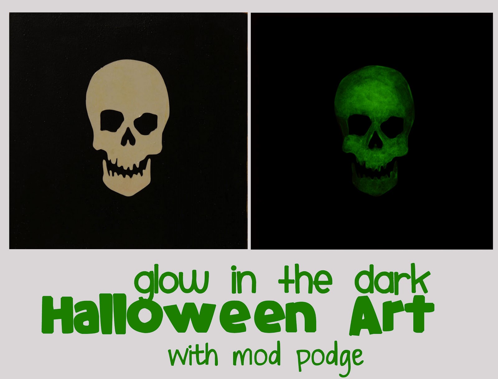 g*rated: Glow in the Dark Halloween Art with Mod Podge