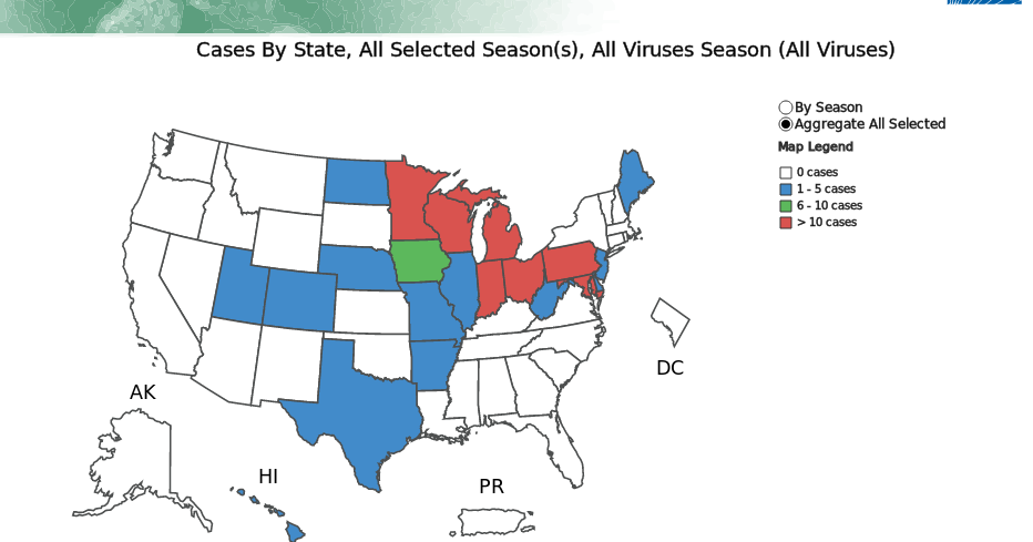 Avian Flu Diary: CDC FluView & Statement On Indiana H3N2v Case