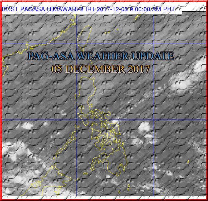 PAG-ASA Weather Update for 05 December 2017. - PH Trending