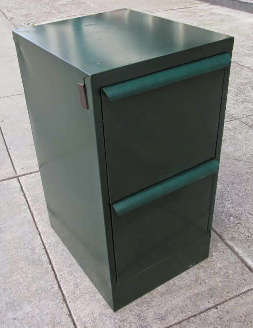 UHURU FURNITURE & COLLECTIBLES: SOLD 2-Drawer Green Filing Cabinet - $15